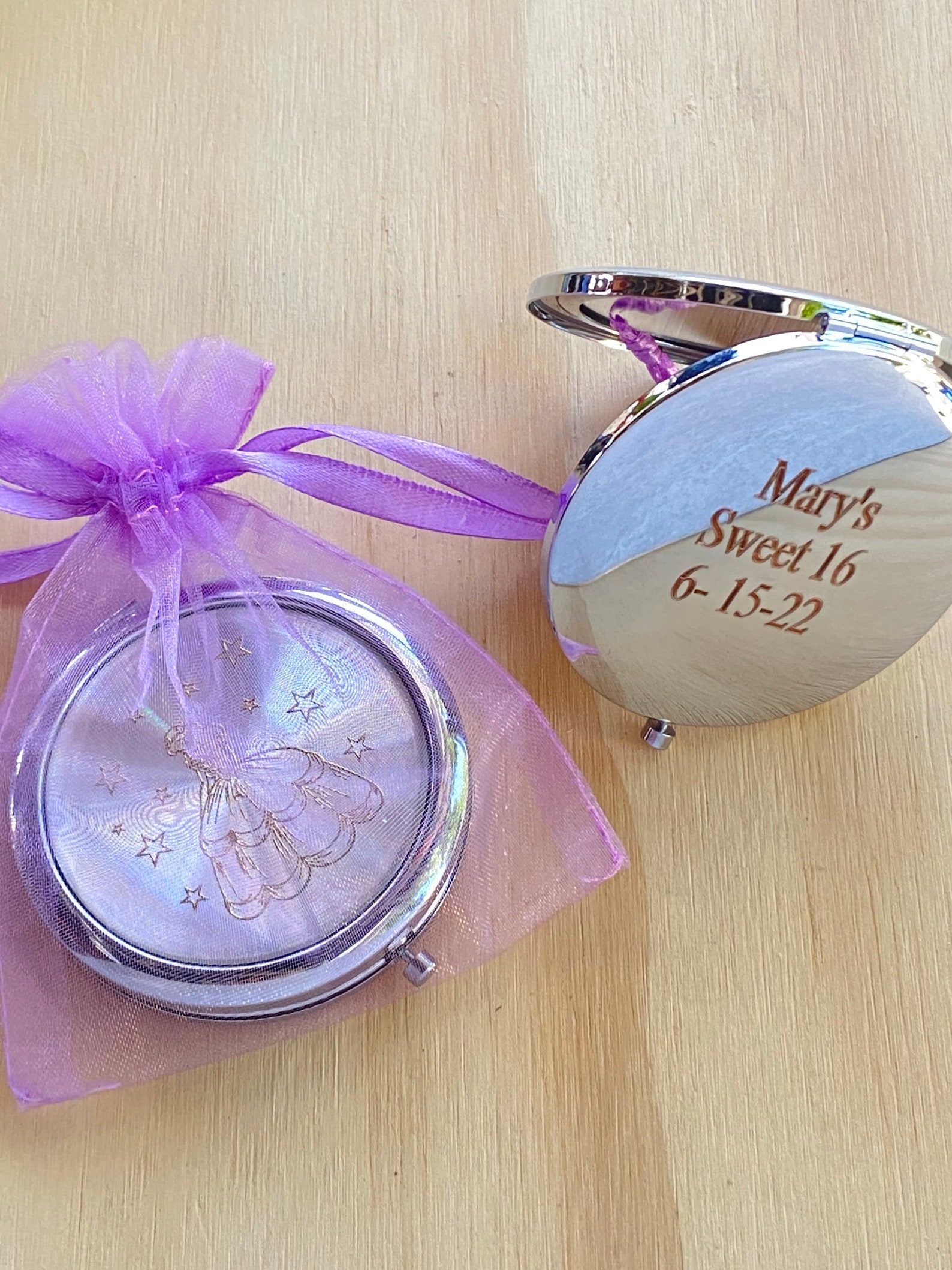12 Personalized Sweet 16 Mirrors: Quinceanera Party Favors - Etsy