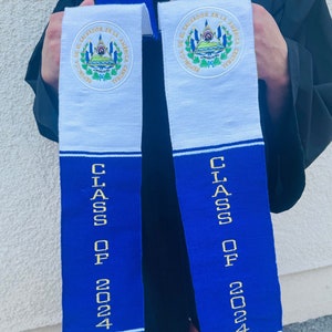 Graduation Stole/salvadorian Stole Graduation Sash El Salvador Estola ...