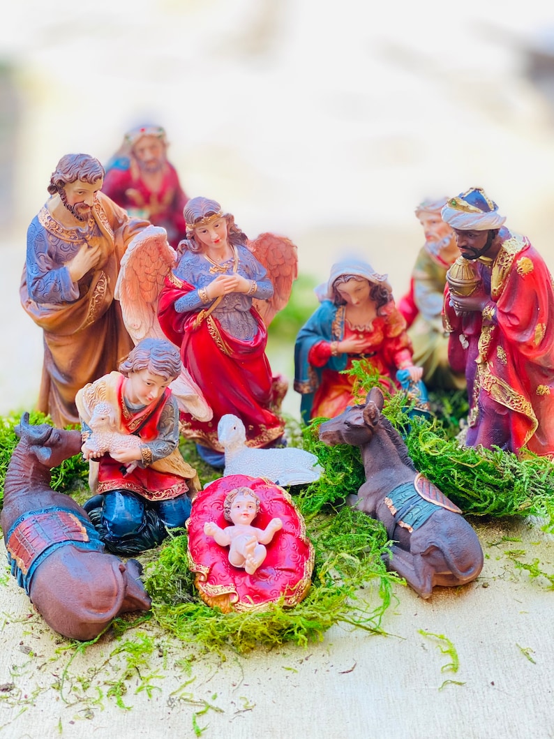 8christmas Nativity Scene Set Figures Polyresin Figurines - Etsy