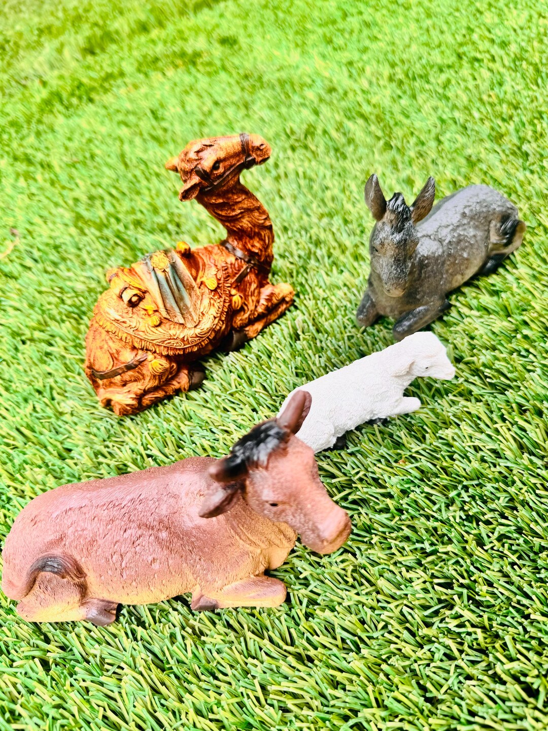 Stable Animals Figurines Nativity Scene Set of 4pcs Animales Para ...