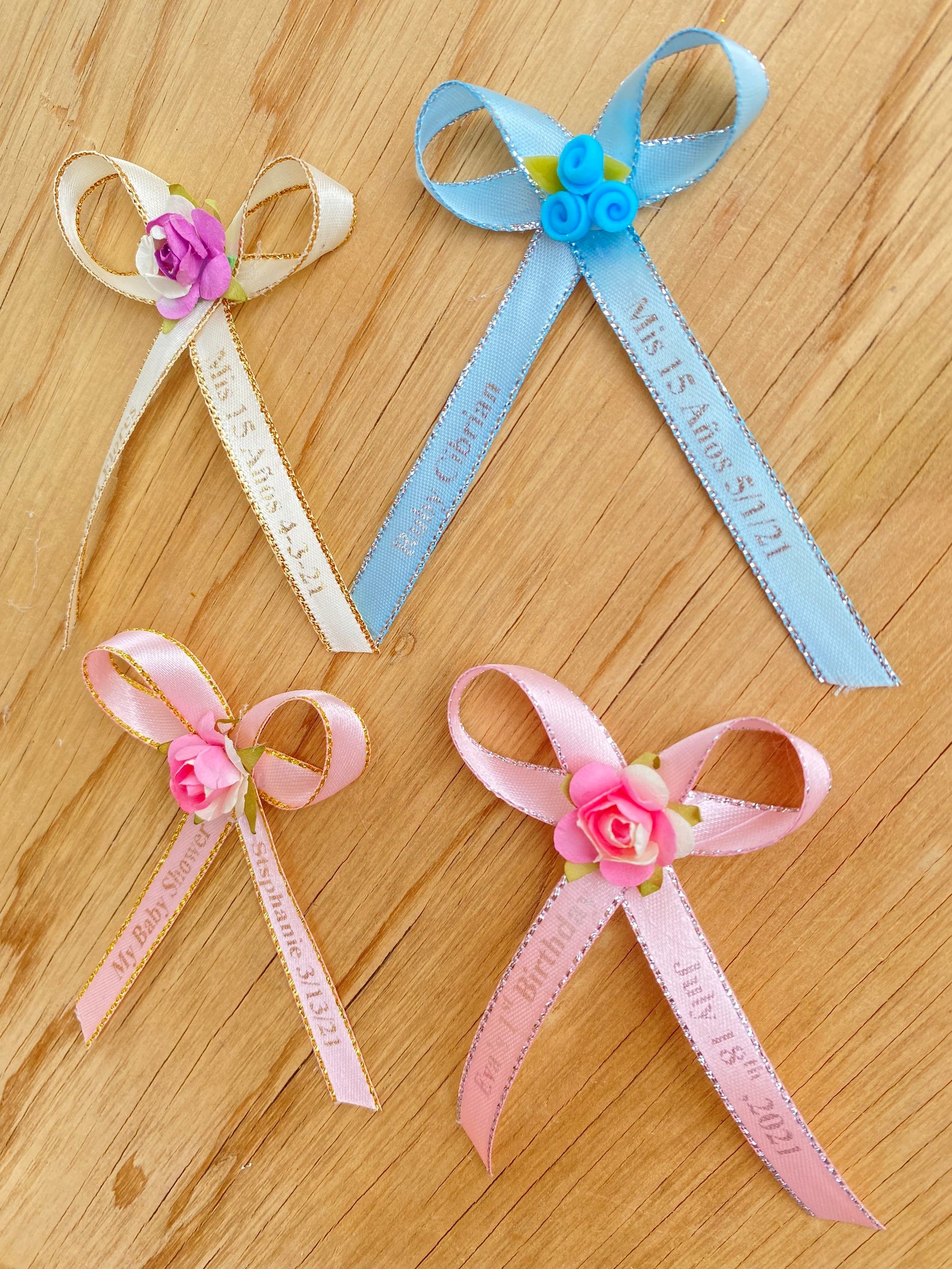 24-36-12-48 Pcs Personalized Ribbons/baptism L/birthday/wedding,baby ...