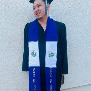 Graduation Stole/salvadorian Stole Graduation Sash El Salvador Estola ...