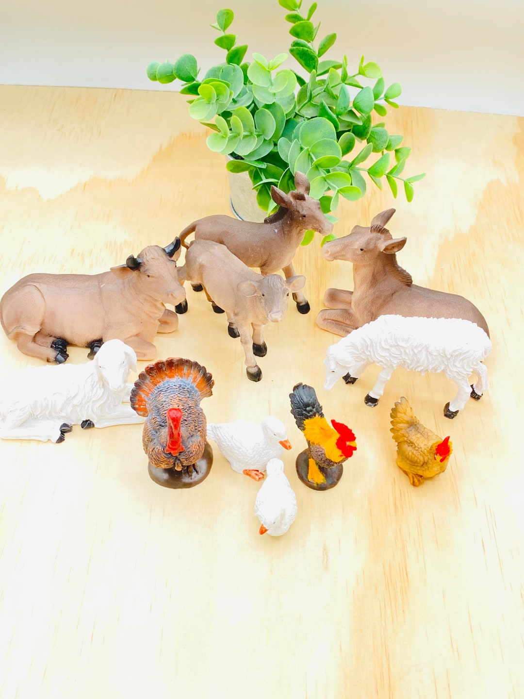 Animal Figurines Nativity Scene Set/11 Animales Para Pesebre Nacimiento ...