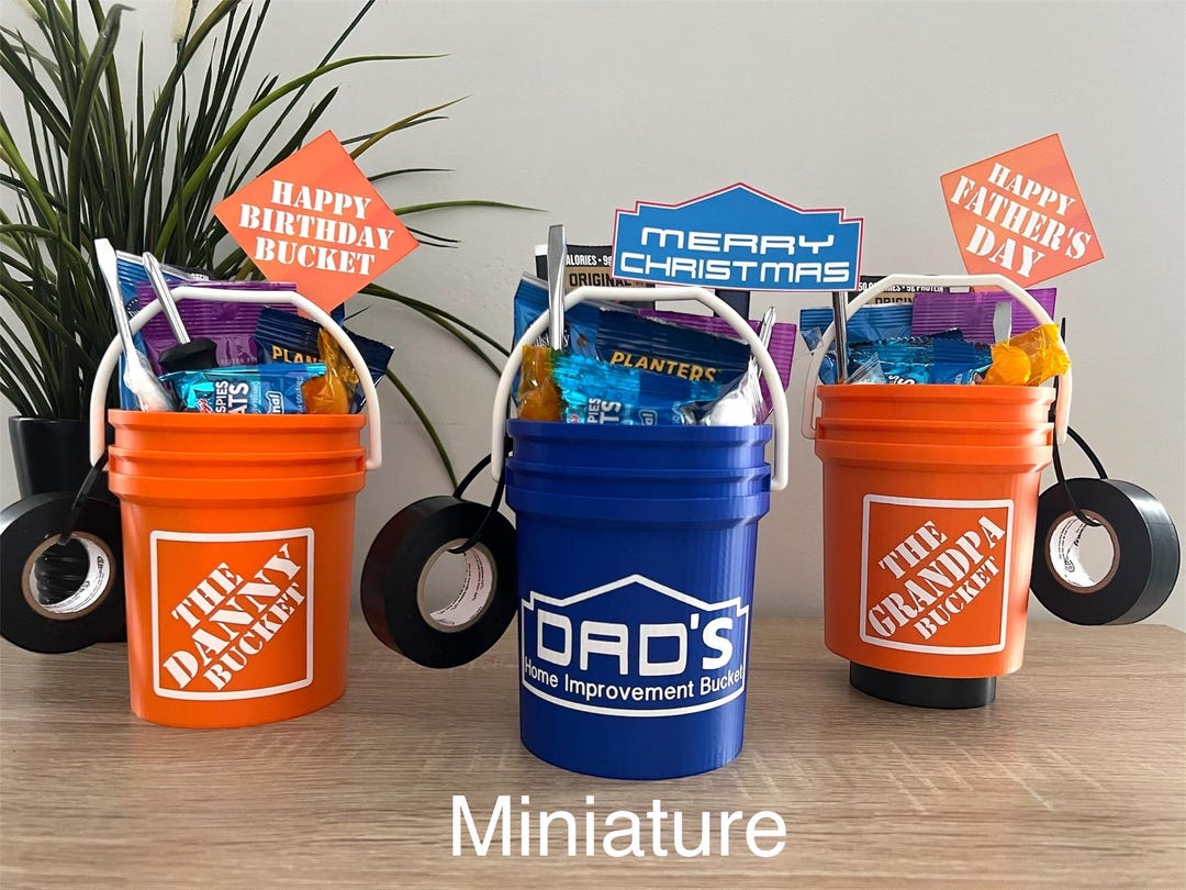 Personalized Mini Tool Bucket Father's Day Gift | Snacks, Screwdriver ...