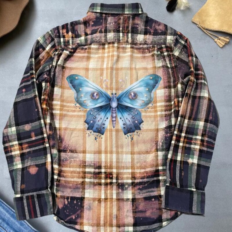 Flannel Print Butterflies - Etsy