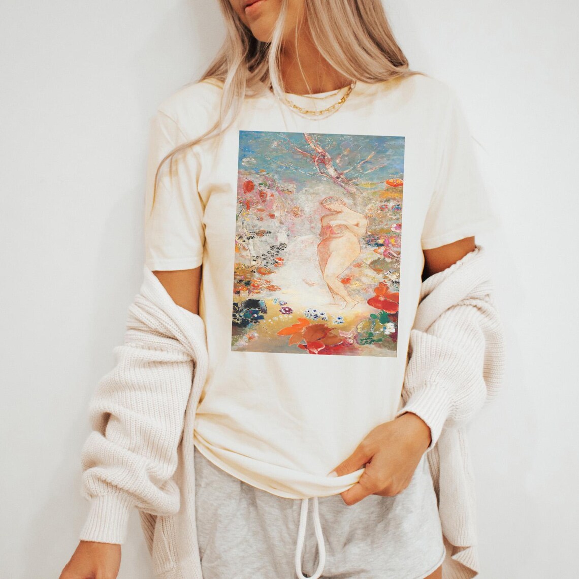 Odilon Redon Pandora Art T Shirt Symbolist Painting Tee Gift for Art ...