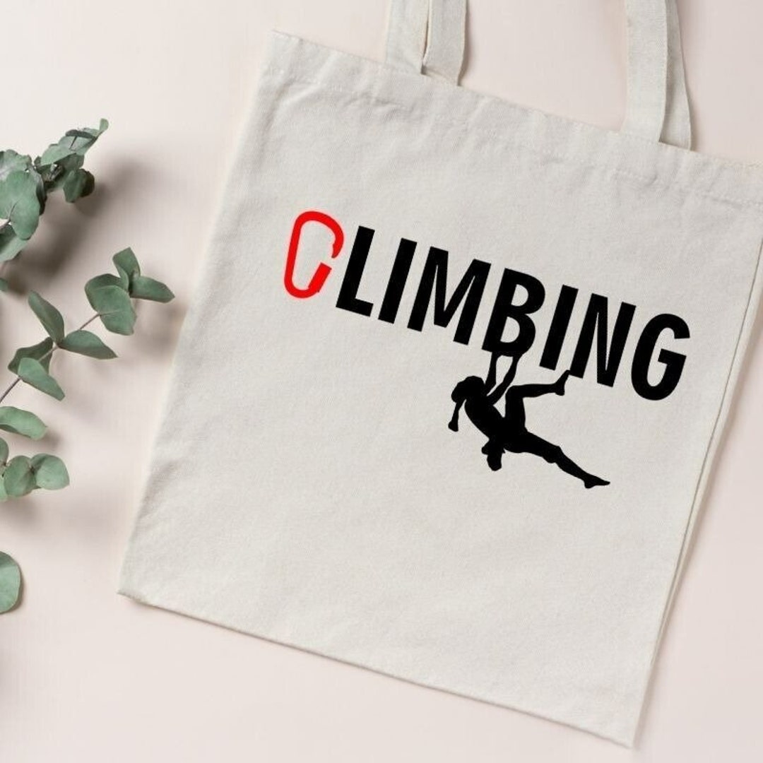 Climbing Lover Adventure Aesthetics Canvas Tote Bag Lightweight ...