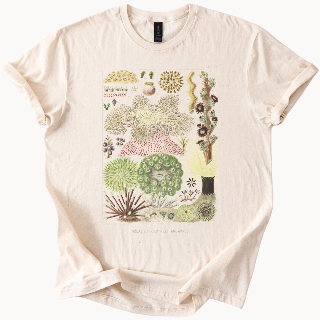 Great Barrier Reef Anemones Graphic Tee Shirt Coral Marine Ocean Nature ...
