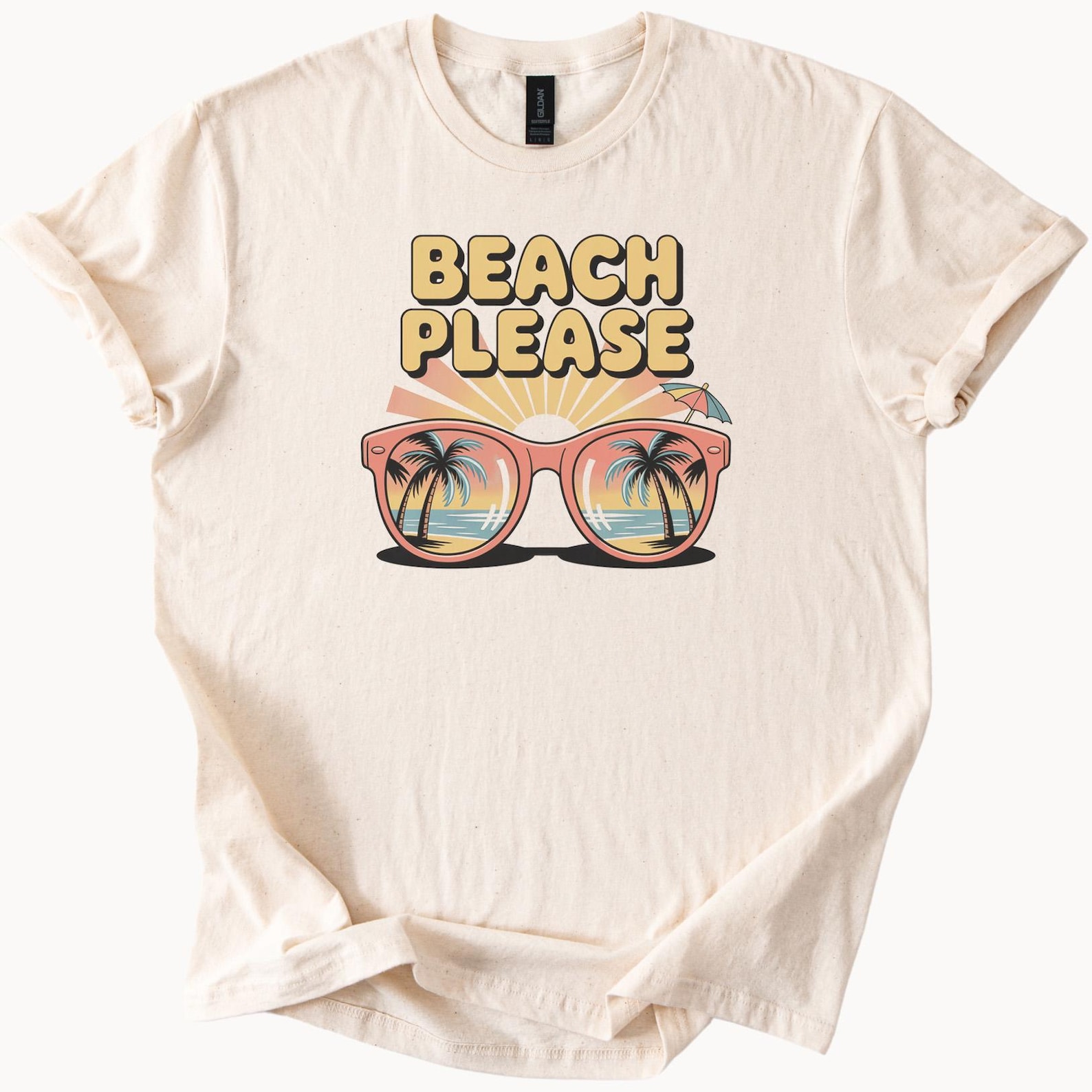 Beach Please Tshirt Summer Vacation Shirt Tropical Palm Trees ...