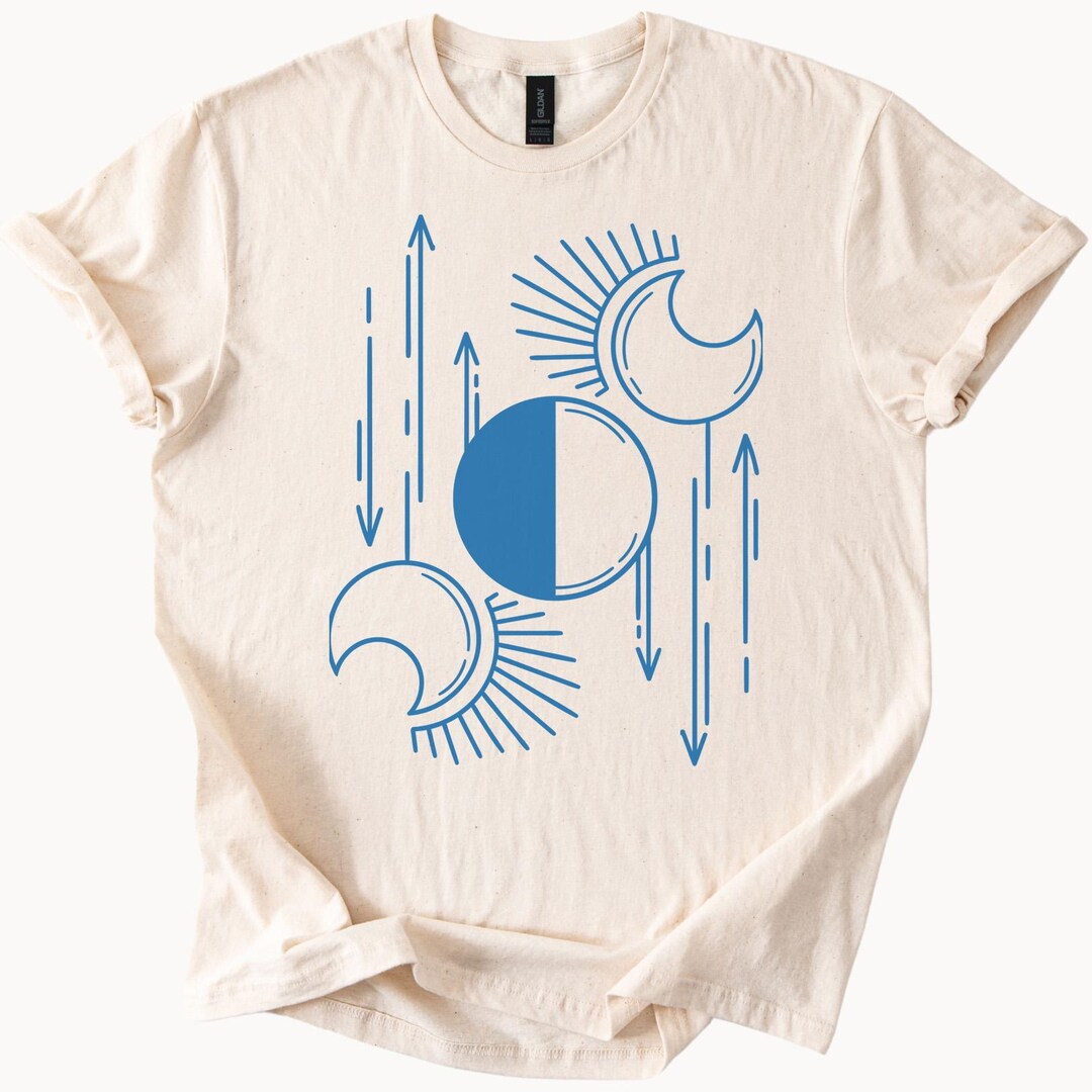 Celestial Moon Sun Phases Graphic Tee Boho Witchy Shirt - Etsy