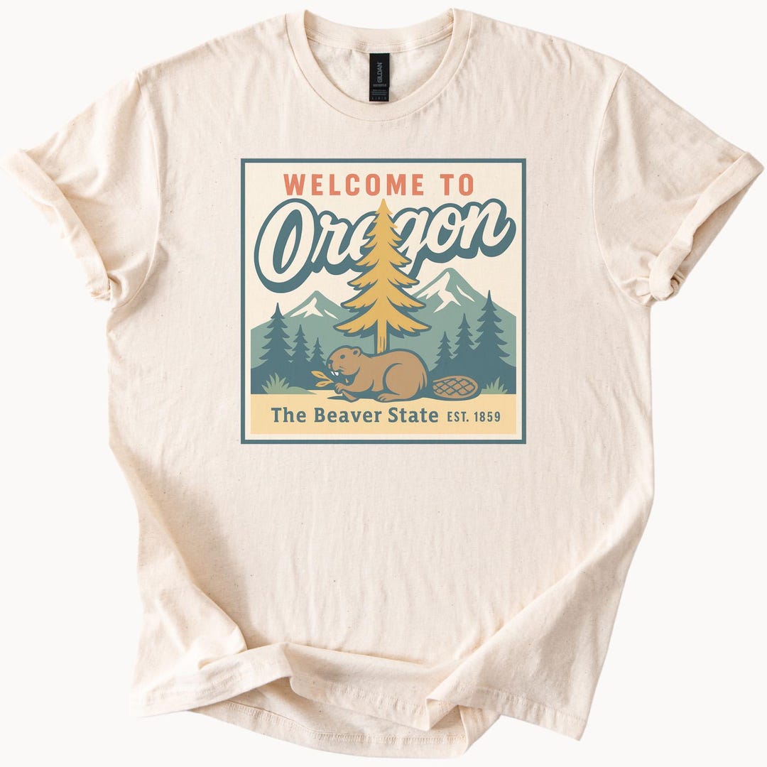 Oregon State Shirt Welcome to Oregon Graphic Tee Beaver State Design ...