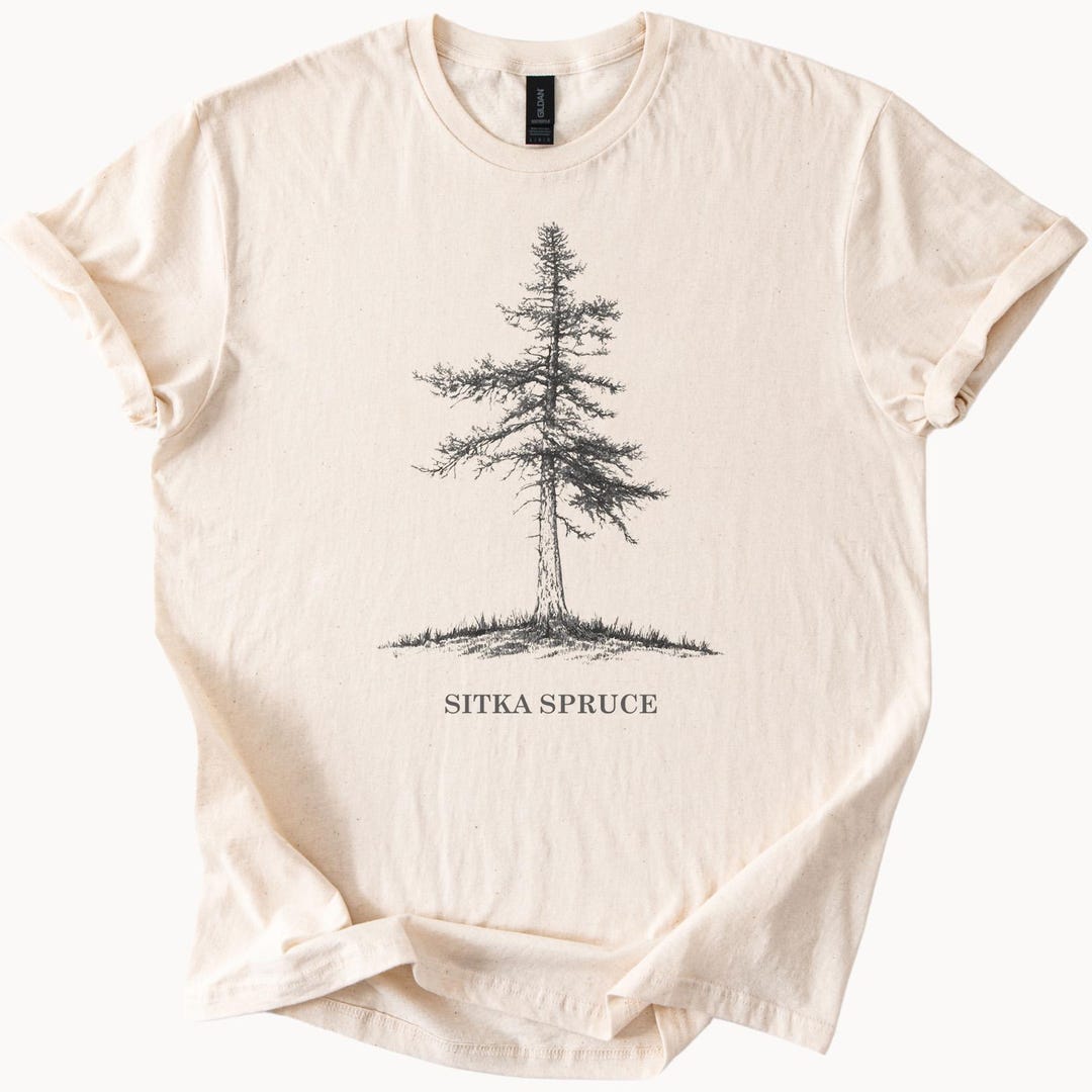 Sitka Spruce Tree Graphic Shirt Nature Forest Botanical Tee - Etsy