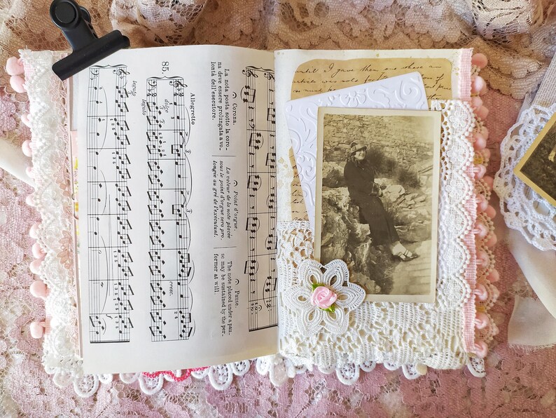 Shabby Romance Journal With Sewn Soft Cover, Diary to Fill, Handmade ...