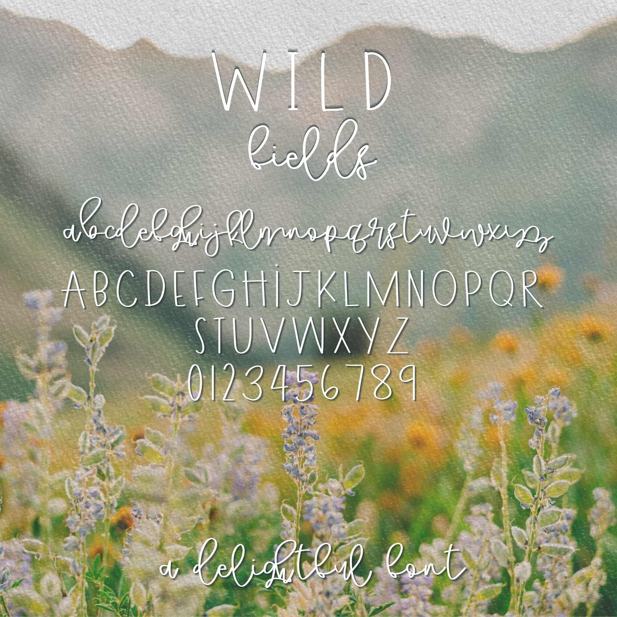 Wild Fields, a Handwritten Font Duo - Etsy