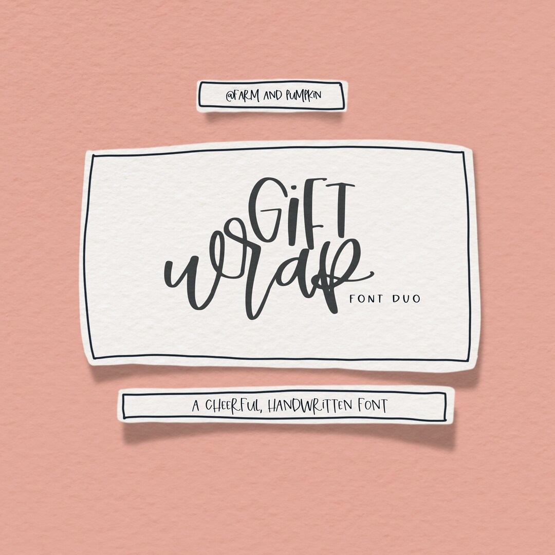 Gift Wrap a Font Duo - Etsy