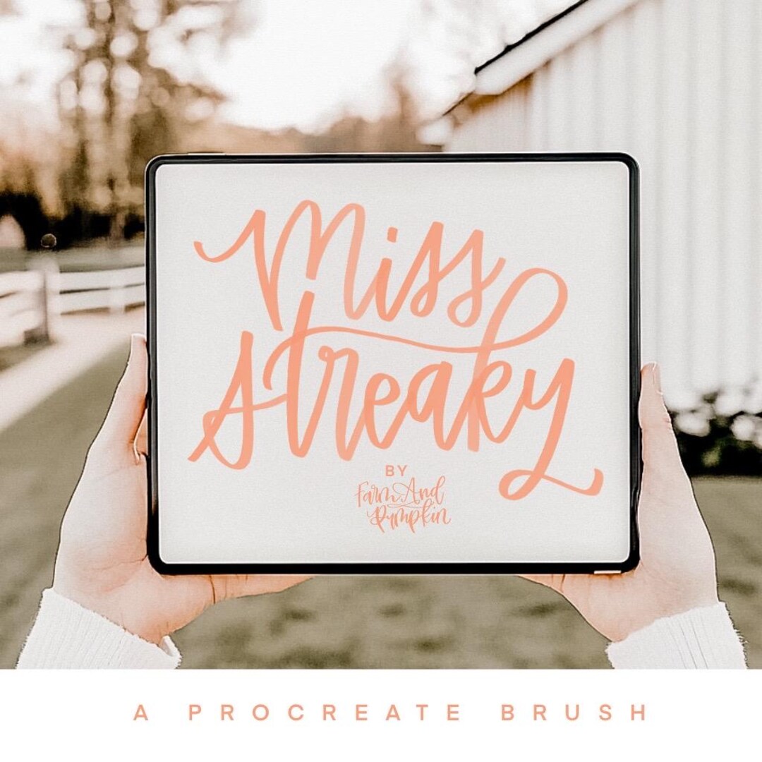 Streaky, A Procreate Lettering Brush - Etsy