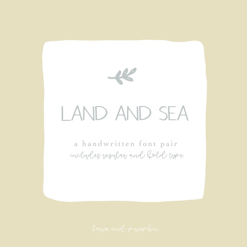 Land & Sea, a Regular and Bold Type Font - Etsy