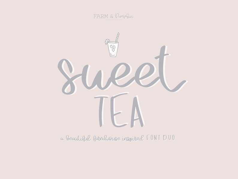 Sweet Tea Font Duo TTF Digital Download | Etsy