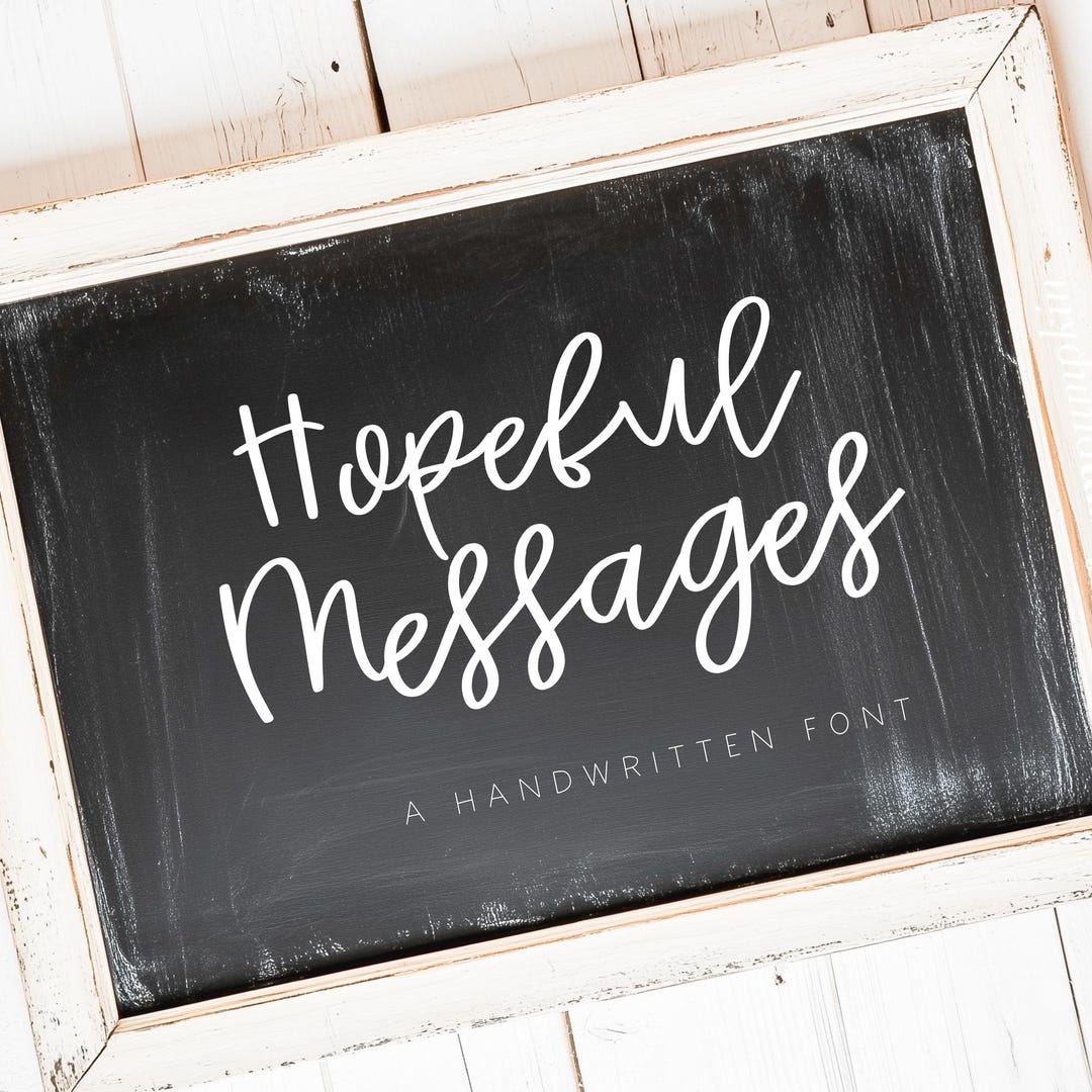 Hopeful Messages, an OTF Font - Etsy