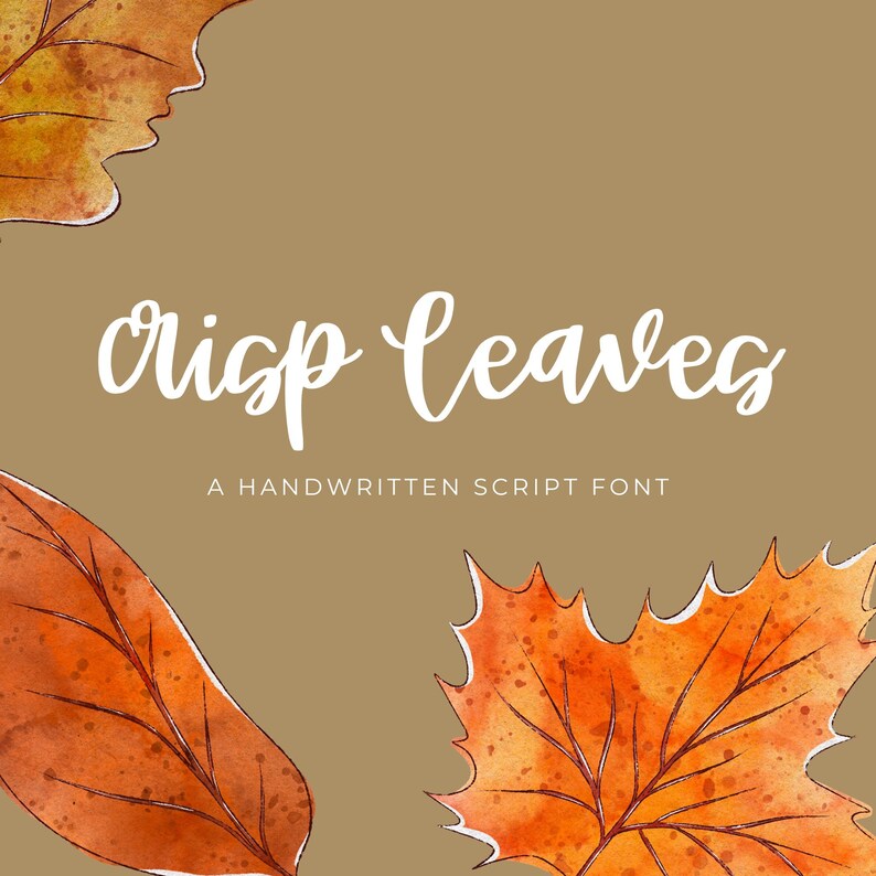 Crisp Leaves, a Handwritten Script Font - Etsy