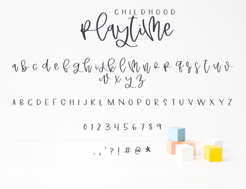 Childhood Playtime a Font Duo - Etsy