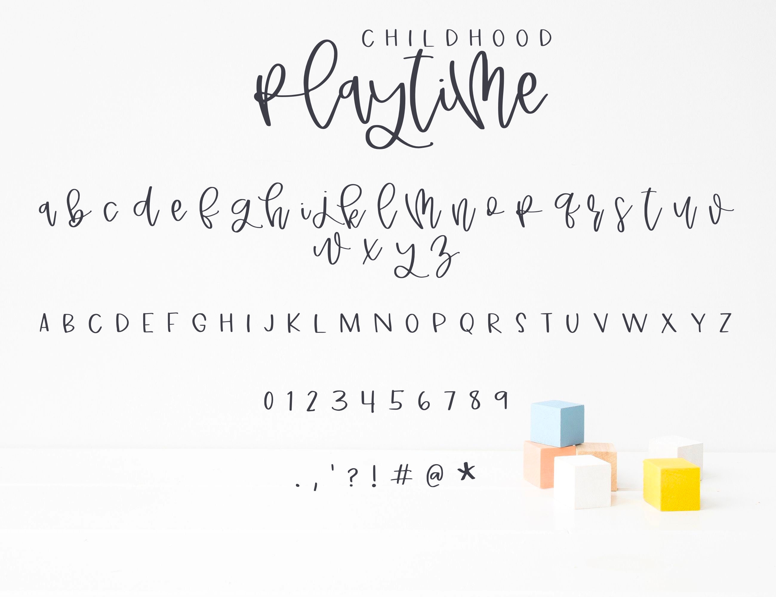 Childhood Playtime a Font Duo - Etsy
