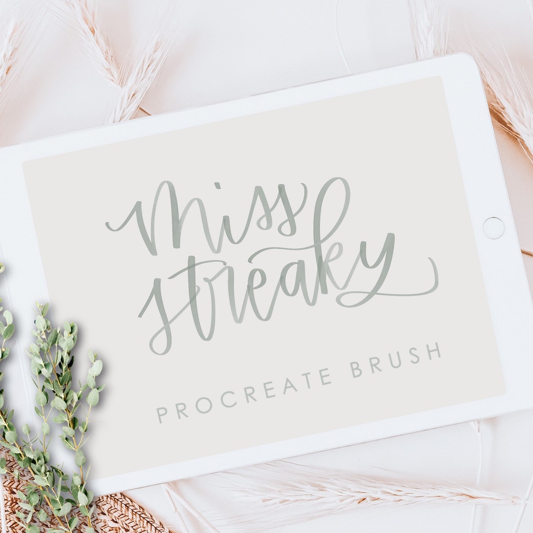 Streaky, A Procreate Lettering Brush - Etsy