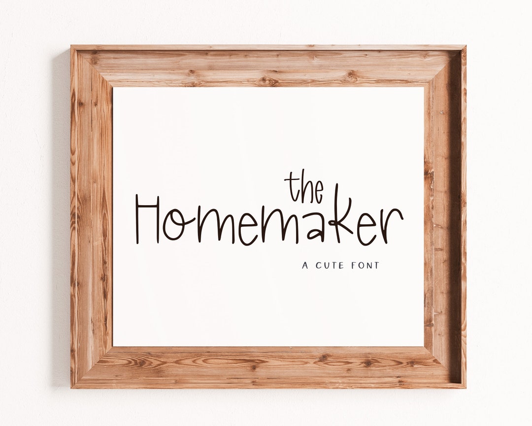 Homemaker a Cute Font - Etsy