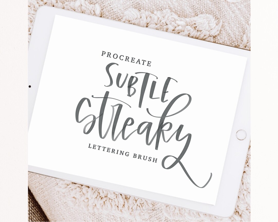 Streaky, A Procreate Lettering Brush - Etsy