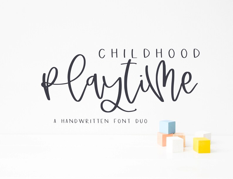 Childhood Playtime a Font Duo - Etsy