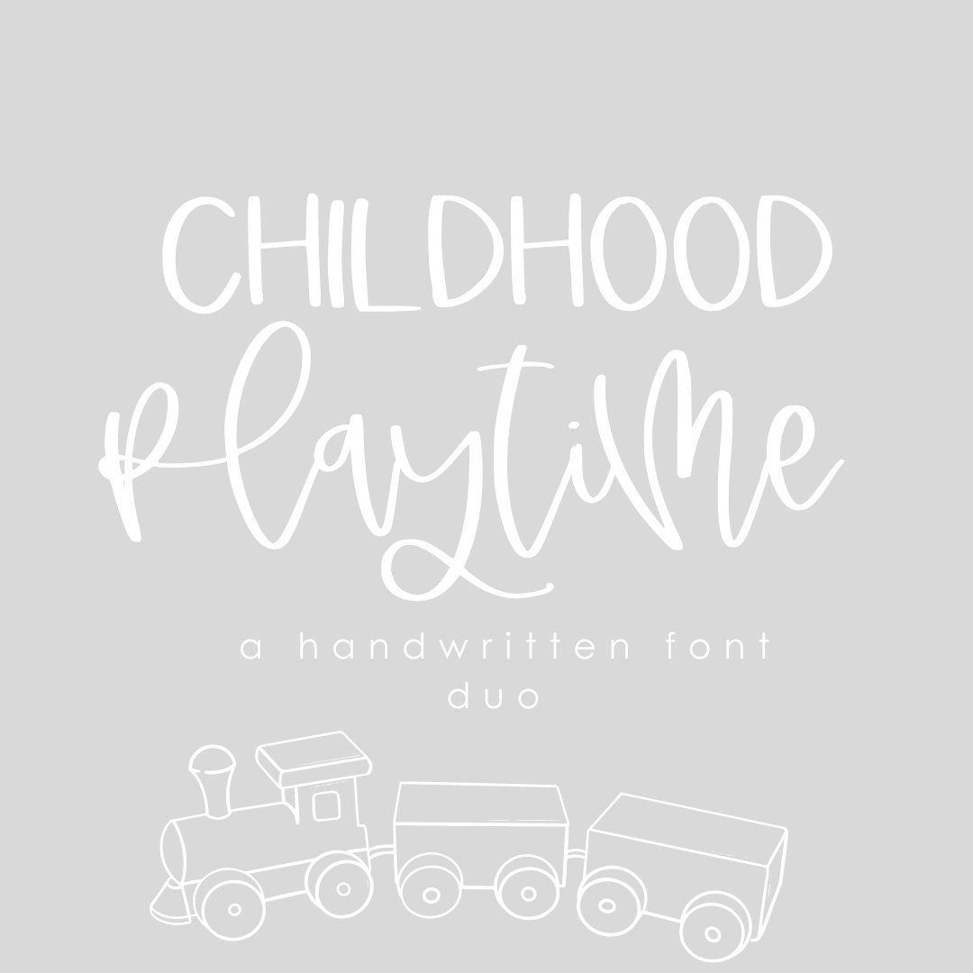 Childhood Playtime, a Font Duo - Etsy