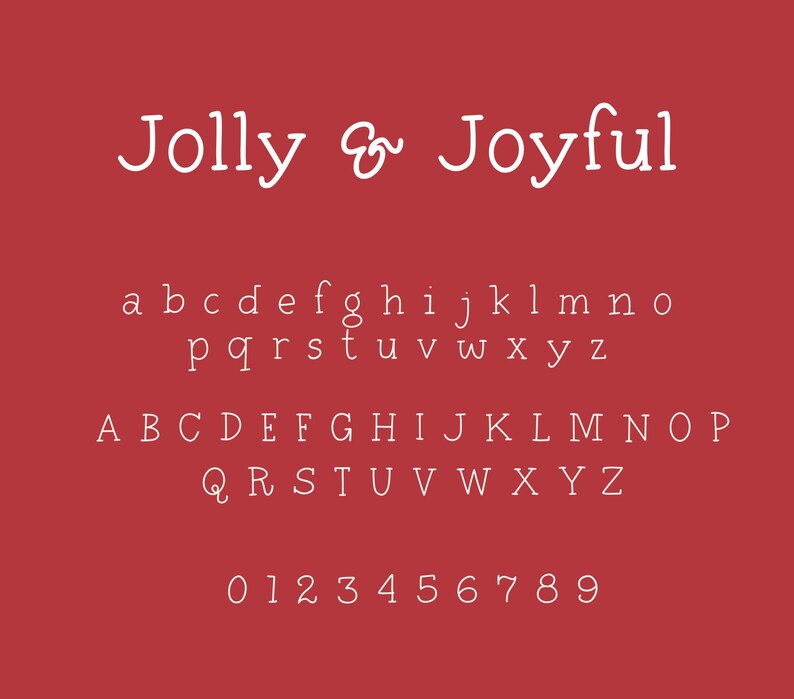 Jolly and Joyful, a Handwritten Font - Etsy