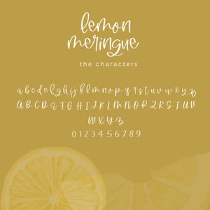 Lemon Meringue, a Handwritten Font - Etsy