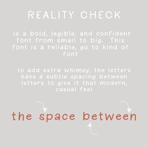 Reality Check, a Handwritten Font - Etsy