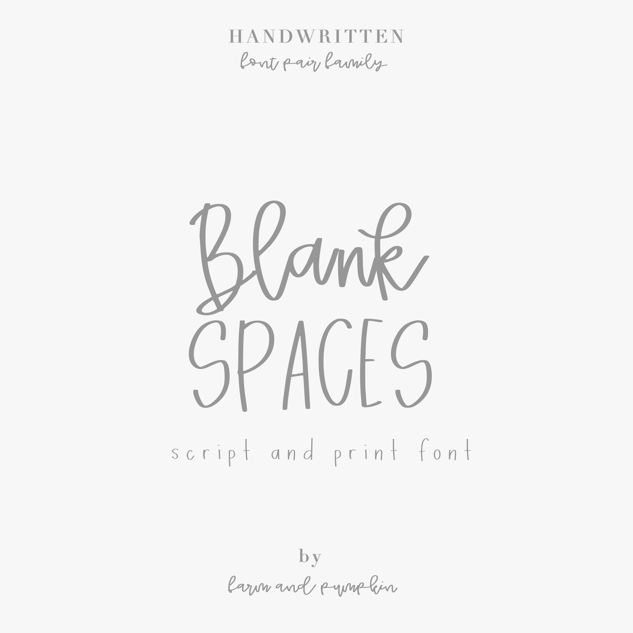Blank Spaces, A Font Family , Includes 2 OTF Fonts - Etsy