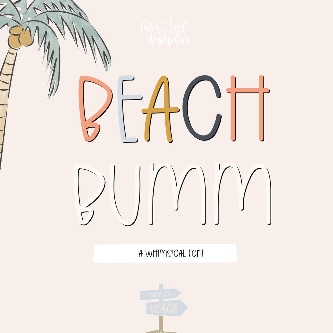 Beach Bumm, a Handwritten Font - Etsy
