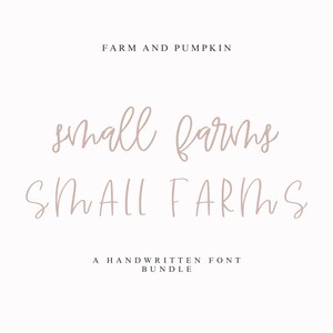 Small Farms, a Handwritten Font Bundle Set - Etsy