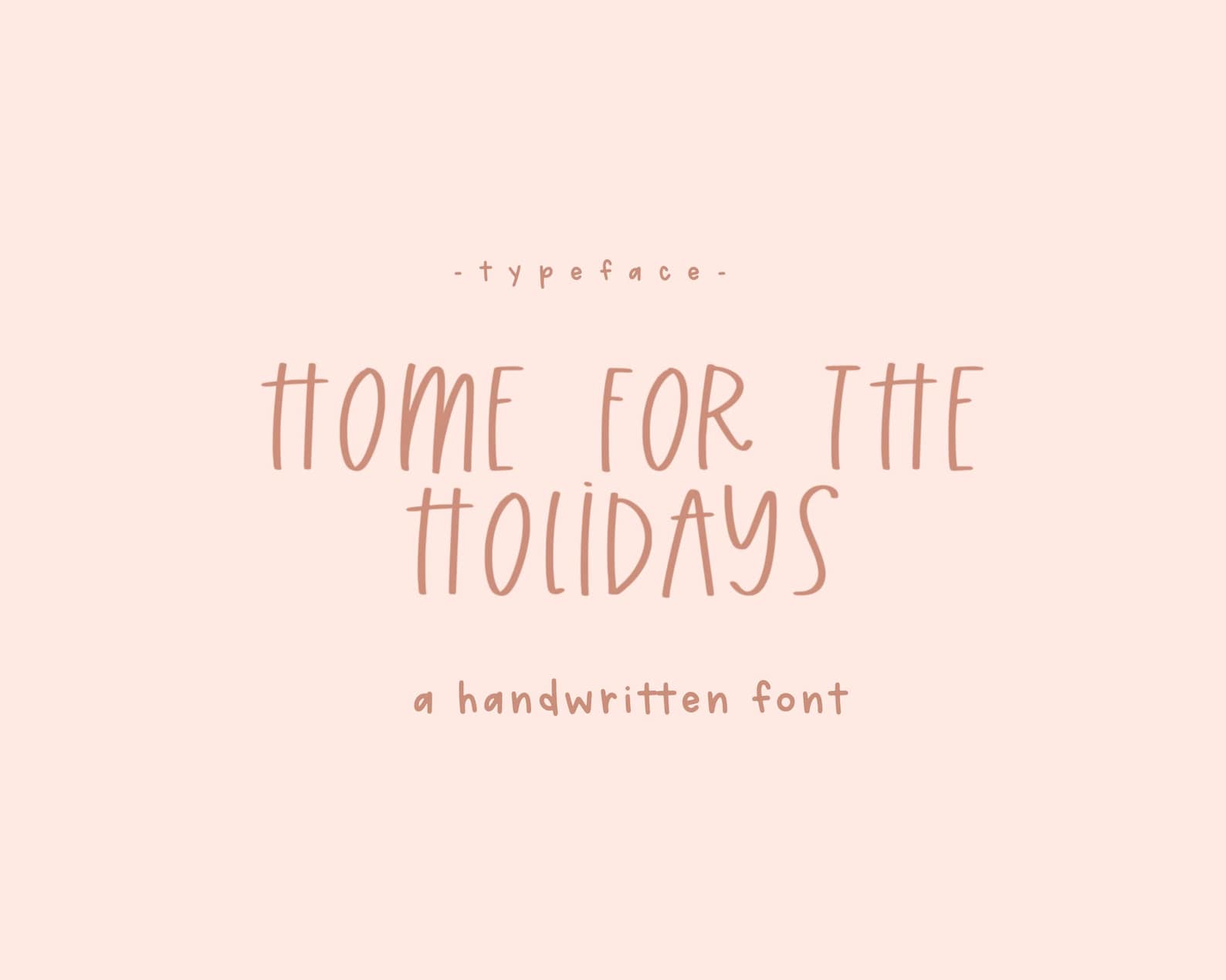 Home for the Holidays– A Handwritten Font - Etsy