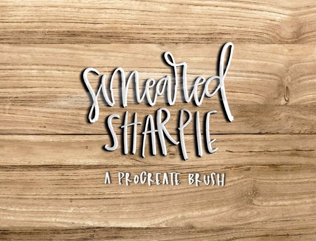 Smeared Sharpie, a Procreate Lettering Brush - Etsy