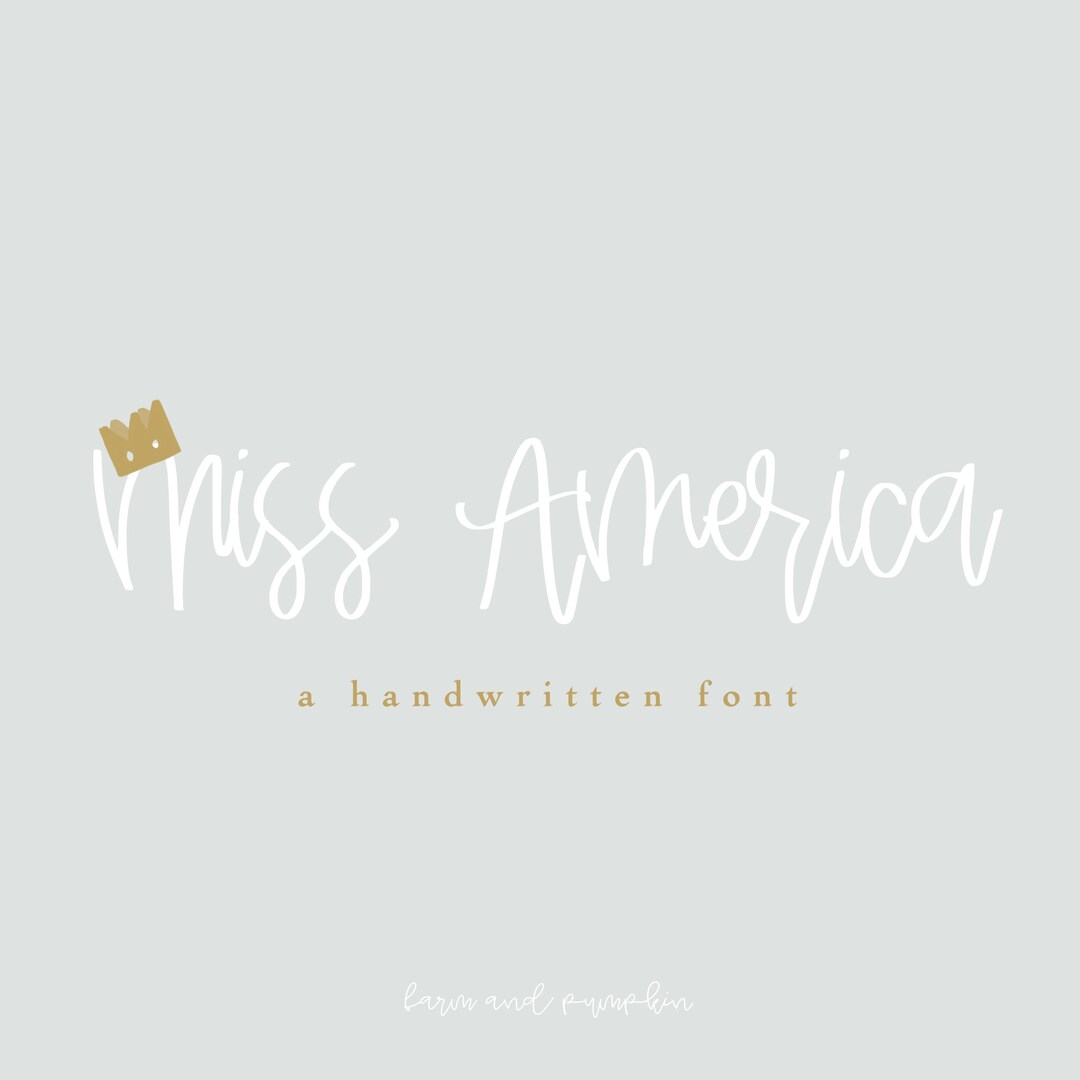 Miss America, a Handwritten Script Font - Etsy