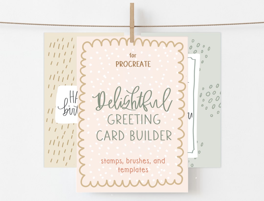 Delightful Greeting Card Bundle Maker, for Procreate - Etsy