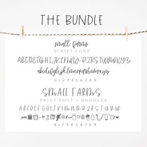 Small Farms, a Handwritten Font Bundle Set - Etsy