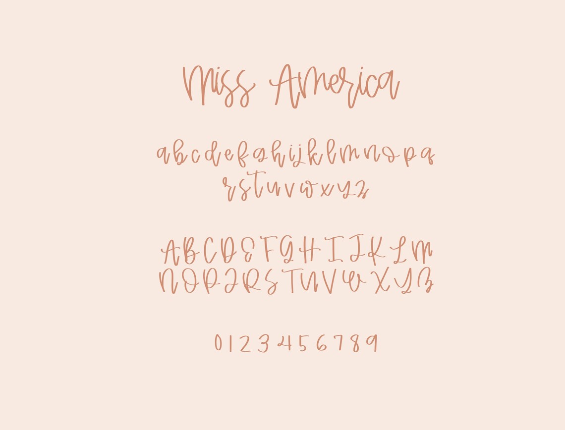 Miss America, a Handwritten Script Font - Etsy