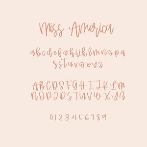 Miss America, a Handwritten Script Font - Etsy