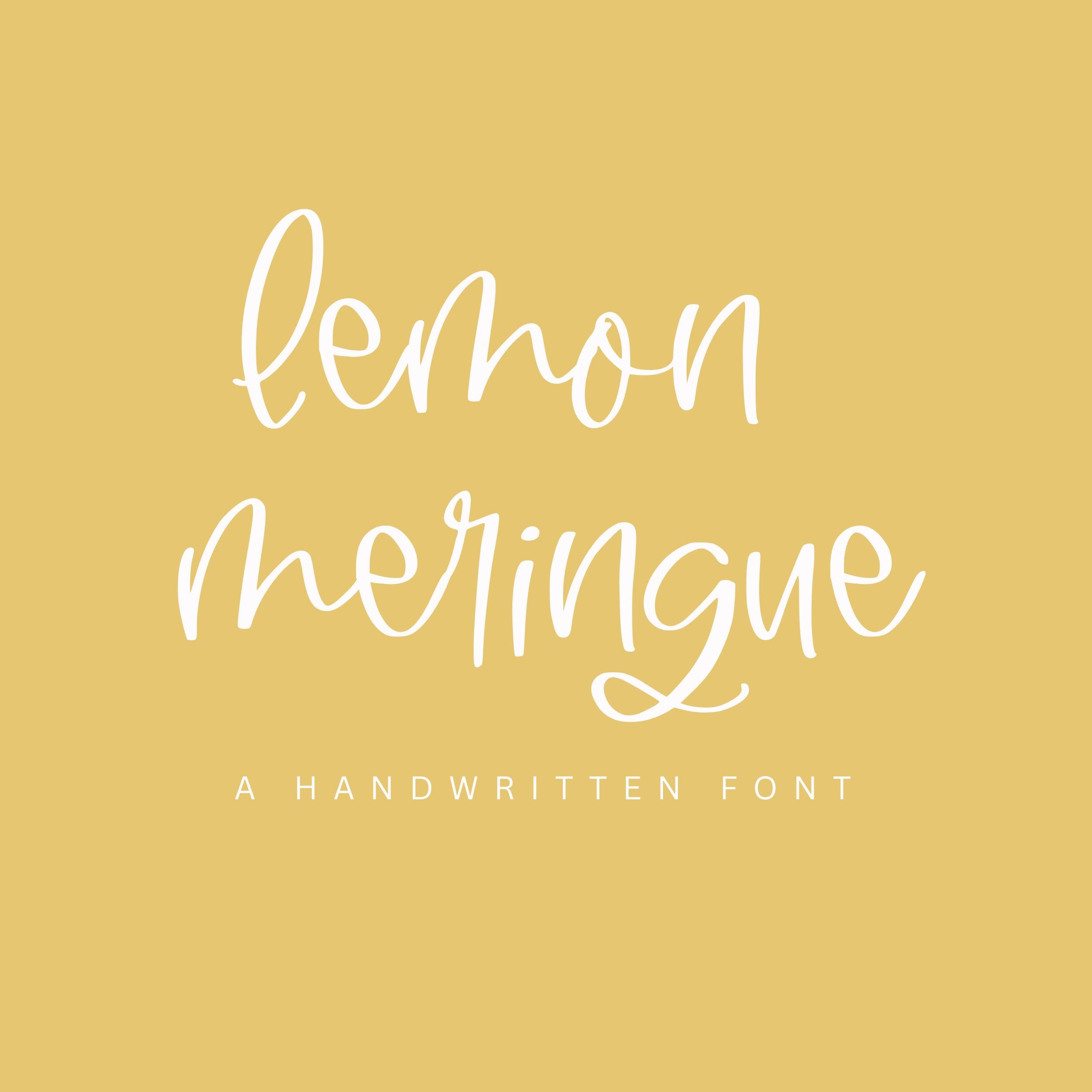 Lemon Meringue, a Handwritten Font - Etsy