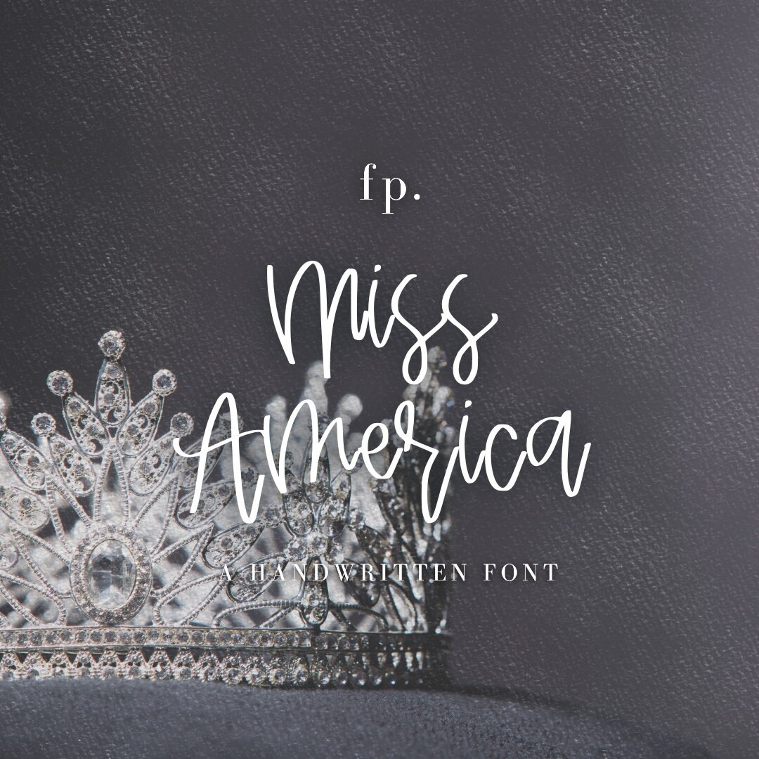 Miss America, a Handwritten Script Font - Etsy
