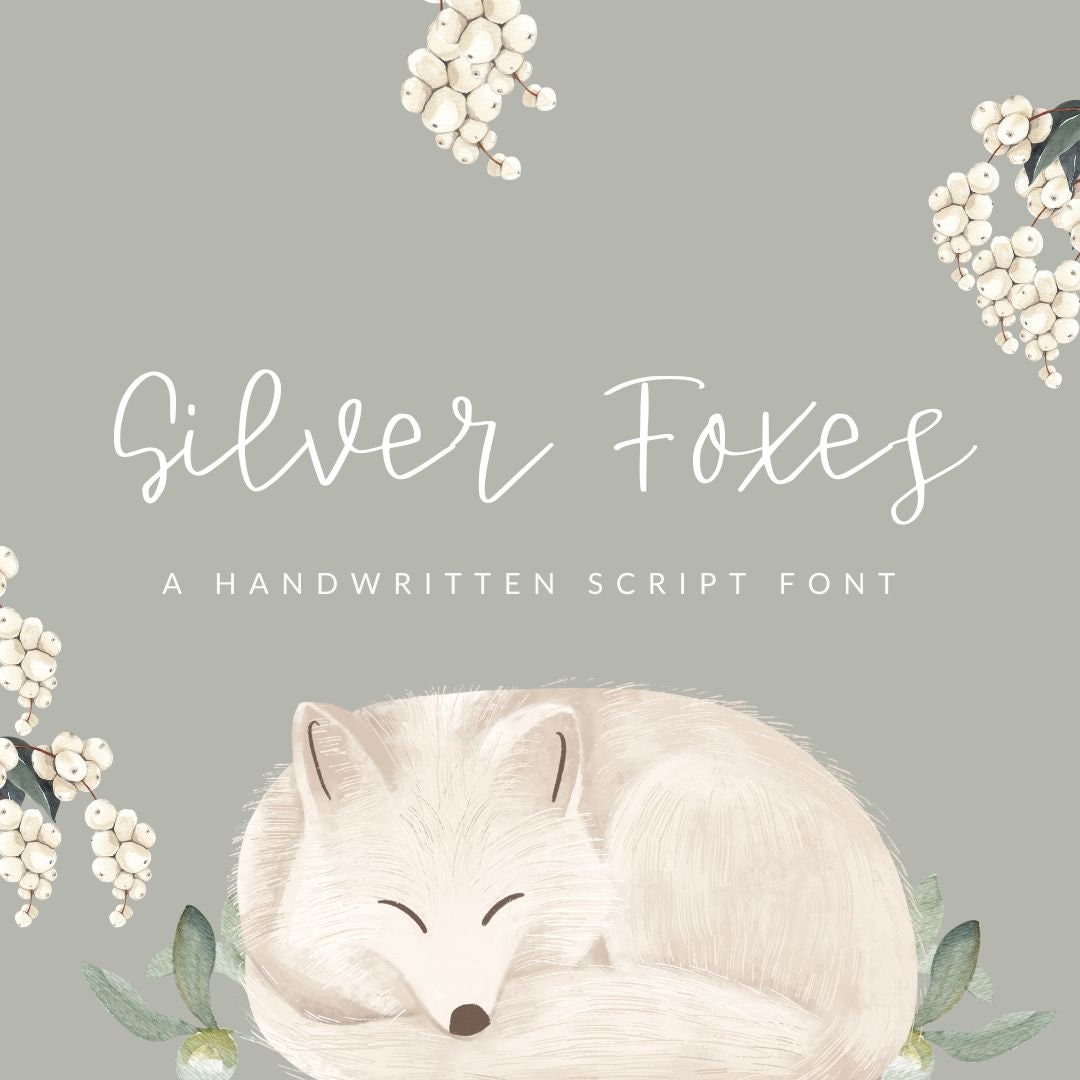 Silver Foxes, a Handwritten Script Font - Etsy