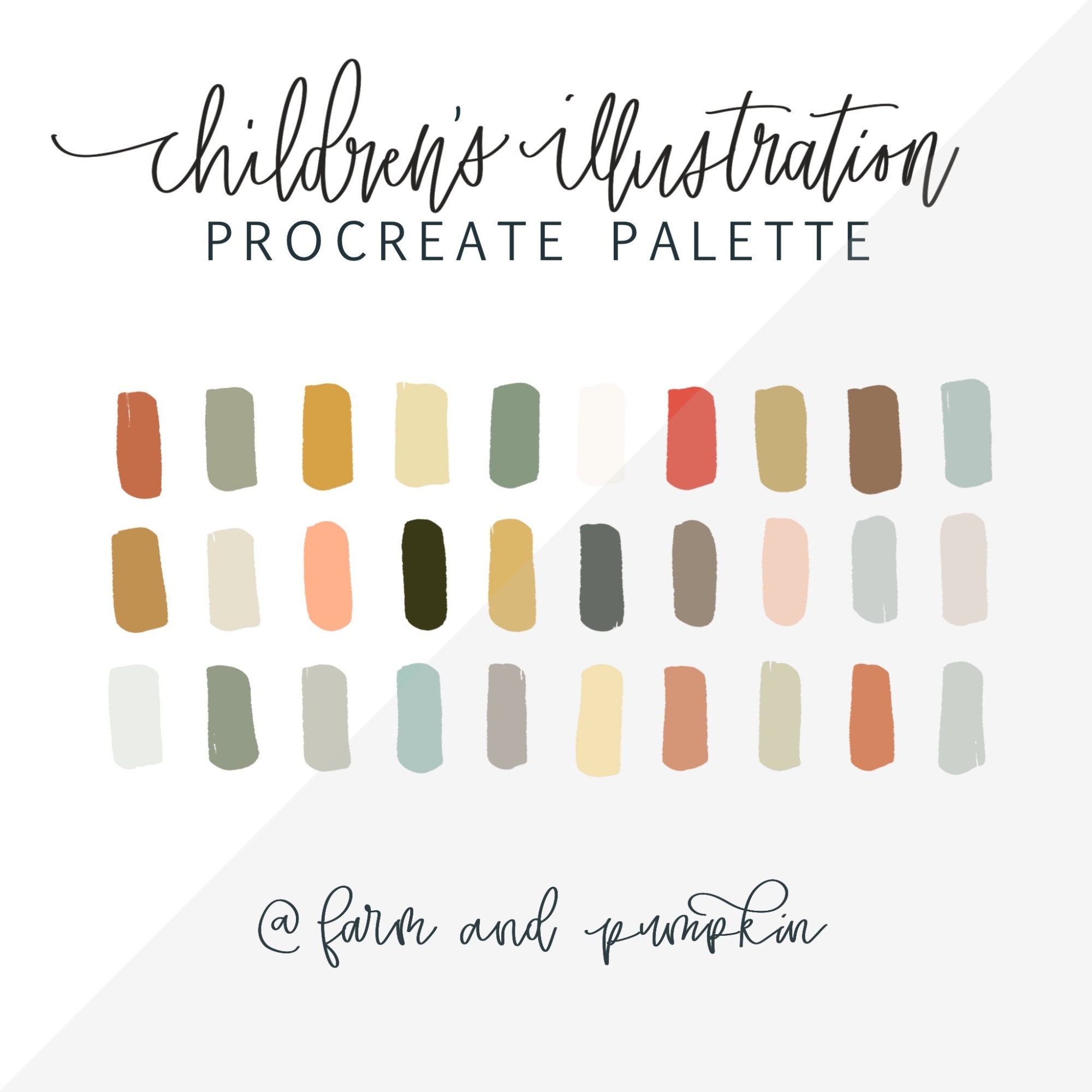 Children’s Illustration Procreate Color Palette - Etsy