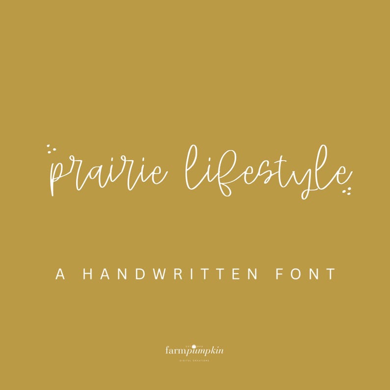 Prairie Lifestyle, a Handwritten Script Font - Etsy
