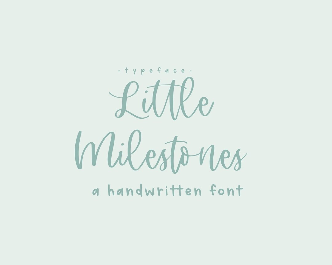 Little Milestones, a Handwritten Script Font - Etsy